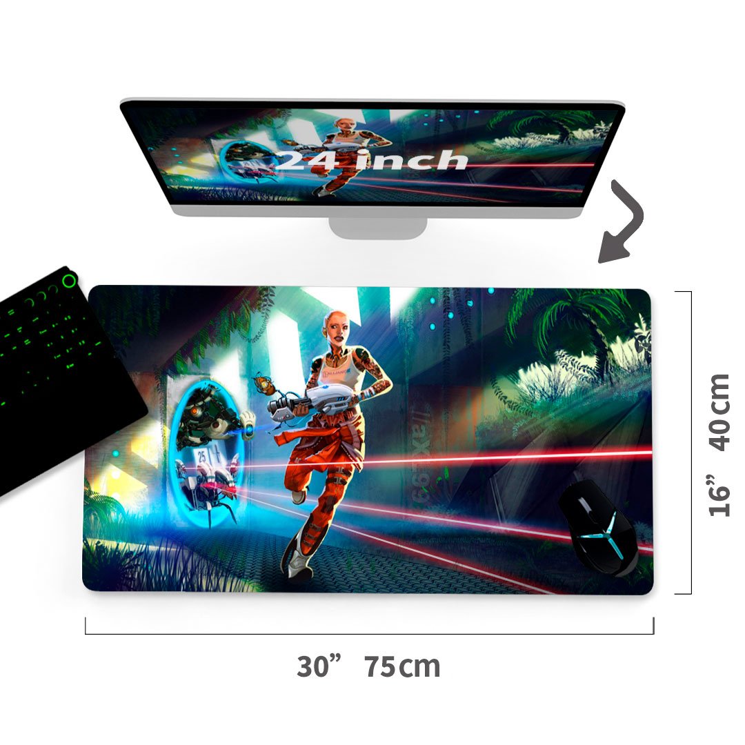 Custom Portal 2 Mouse Pad 30"x16" | MyCustomMousePad