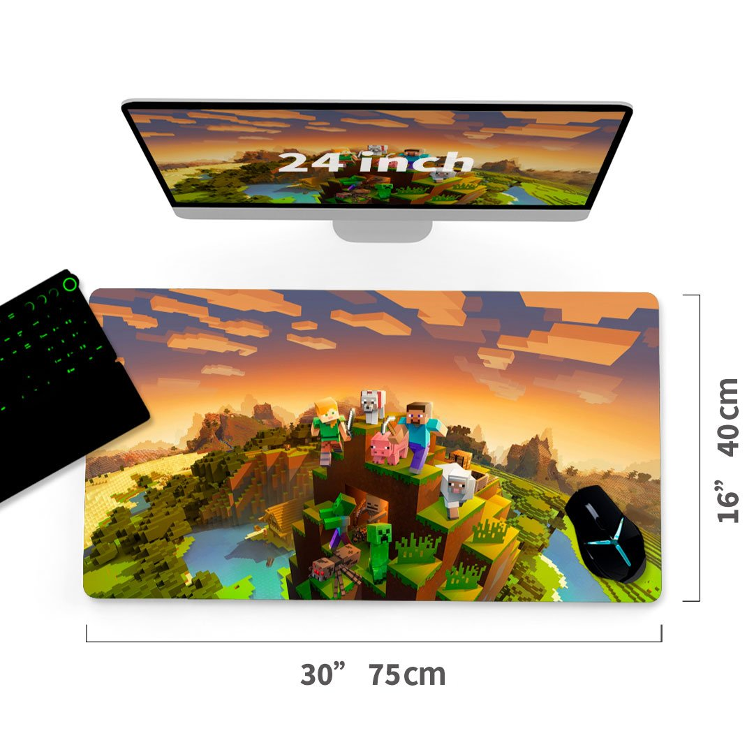 Custom Minecraft Mouse Pad 30"x16" | MyCustomMousePad